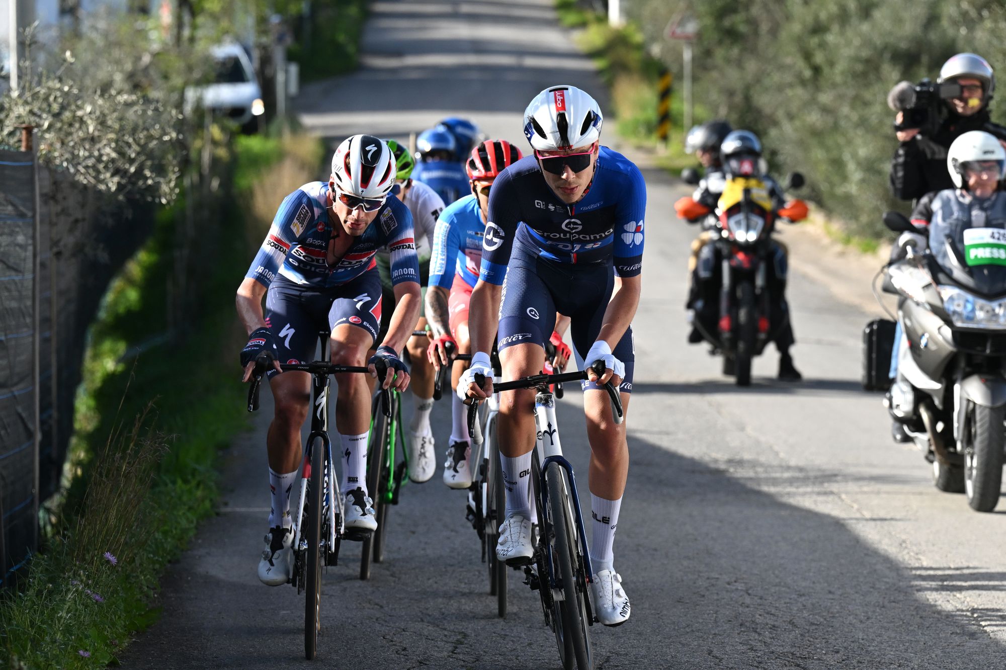 Johan Jacobs enters the breakaway to Faro